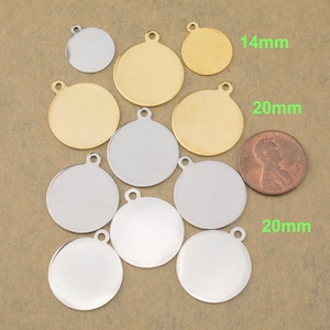 Custom Laser Charms Stainless Steel Personalized Charms - Your Text ...