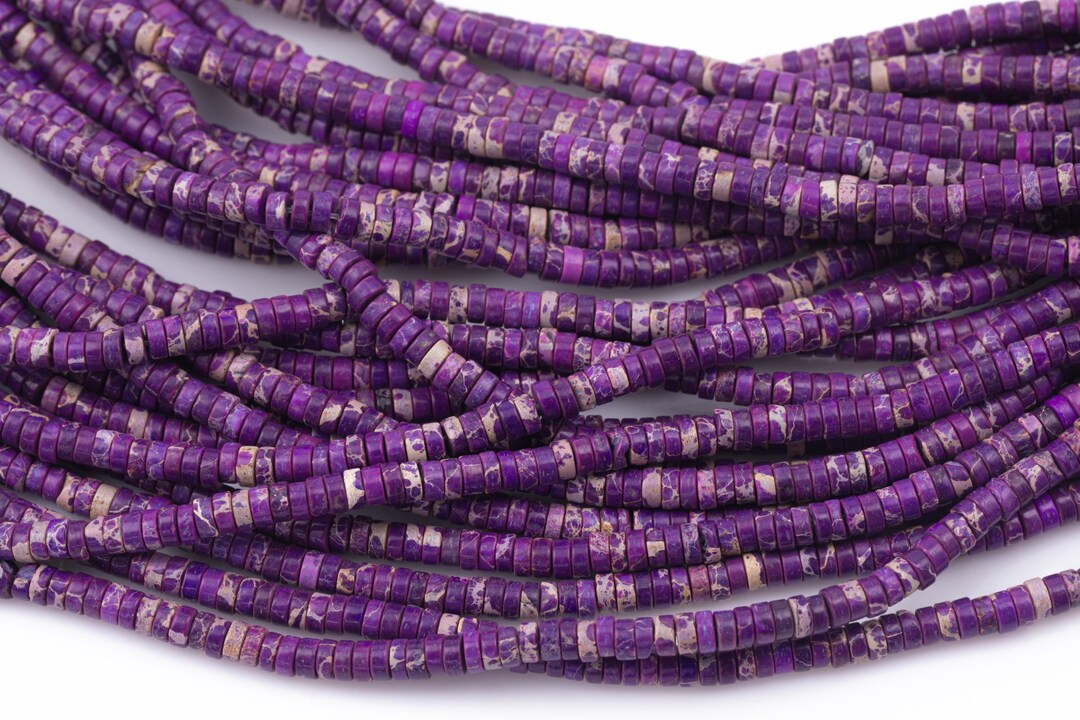 Purple Sediment Jasper Heishi Discs Beads 2x4mm 3x6mm 15.5" Strand - Etsy