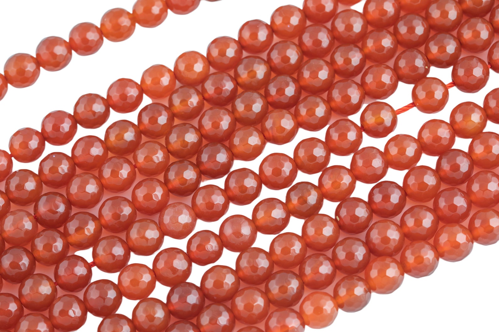 Natural Red Carnelian, High Quality in Faceted Round, 4mm, 6mm, 8mm ...