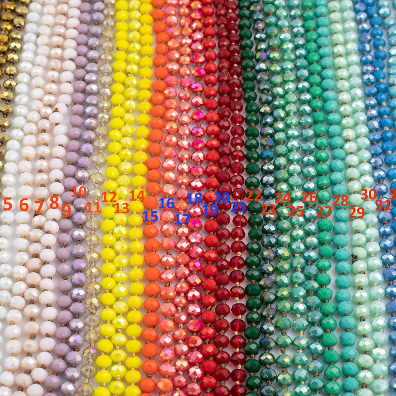 Extra Long Beads Necklace - Etsy