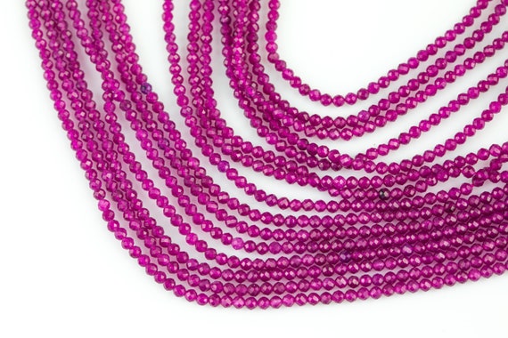 Dyed Real Ruby Beads Full Strands-15.5 Inches-2mm Nice Size - Etsy