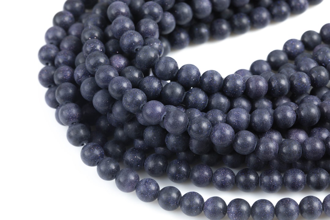 Natural Blue Sandstone Beads Matte Finished Grade AAA Beads. Full 15.5 ...