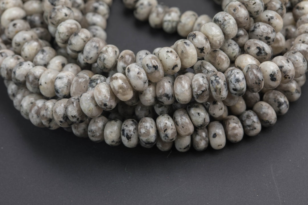 Natural Gray Spotted Jasper, High Quality in Roundel, 6mm, 8mm, 10mm ...