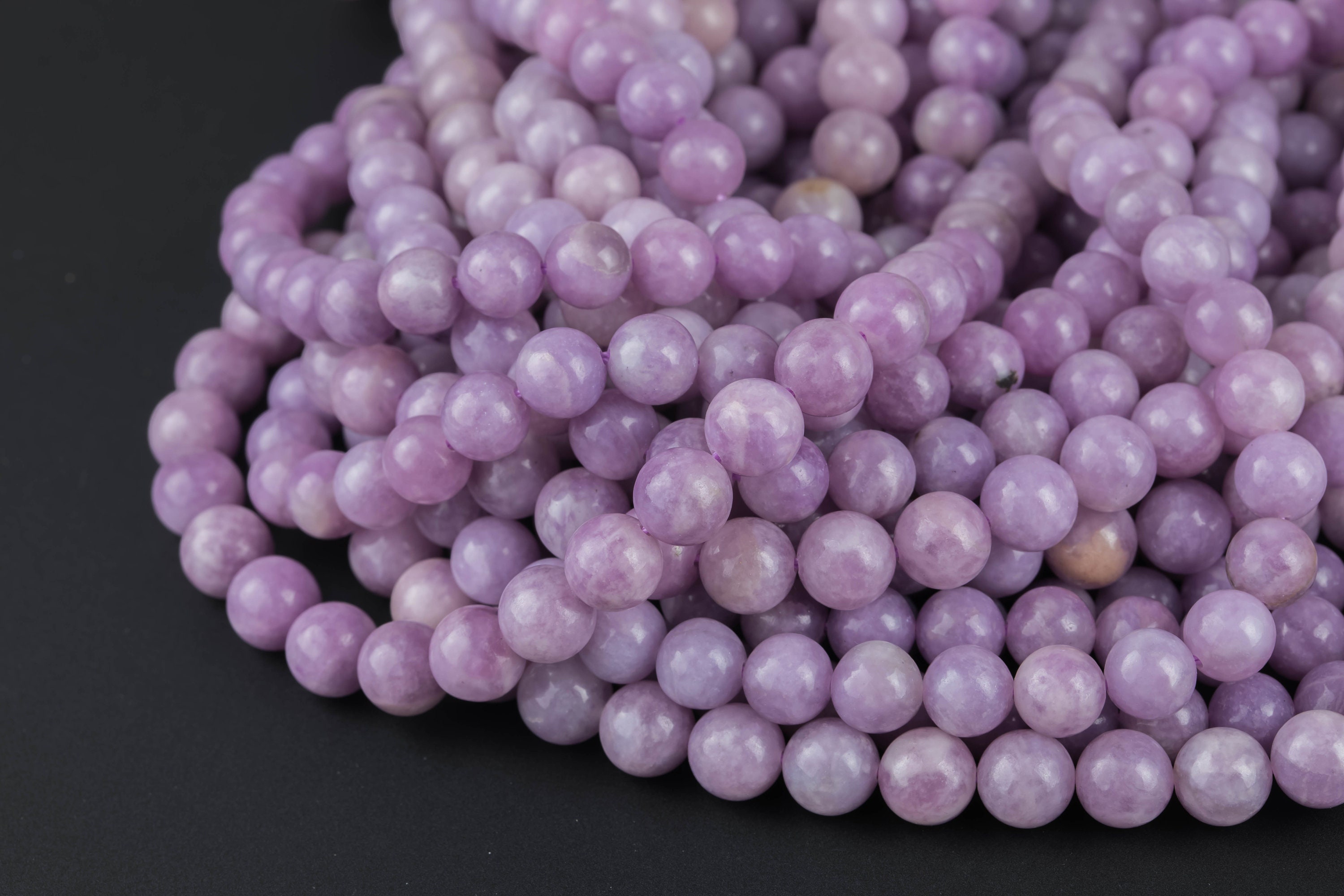 Natural Lilac Violet Purple Lepidolite 4mm 6mm 8mm 10mm Smooth Round ...