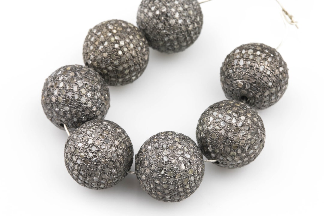 Diamond Pave Round Beads- All Sizes - Etsy