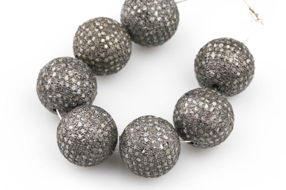 Diamond Pave Round Beads All Sizes - Etsy
