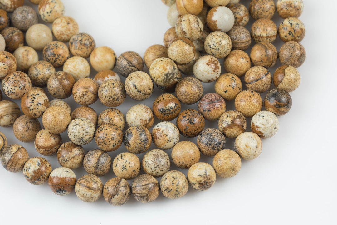 Natural Picture Jasper Round 6mm, 8mm, 10mm, 12mm- Wholesale Bulk or ...