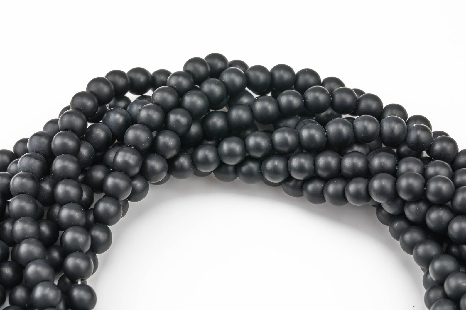 Natural Matte Black Onyx Beads Black Onyx Matte Beads 4mm 6mm 8mm 12mm ...