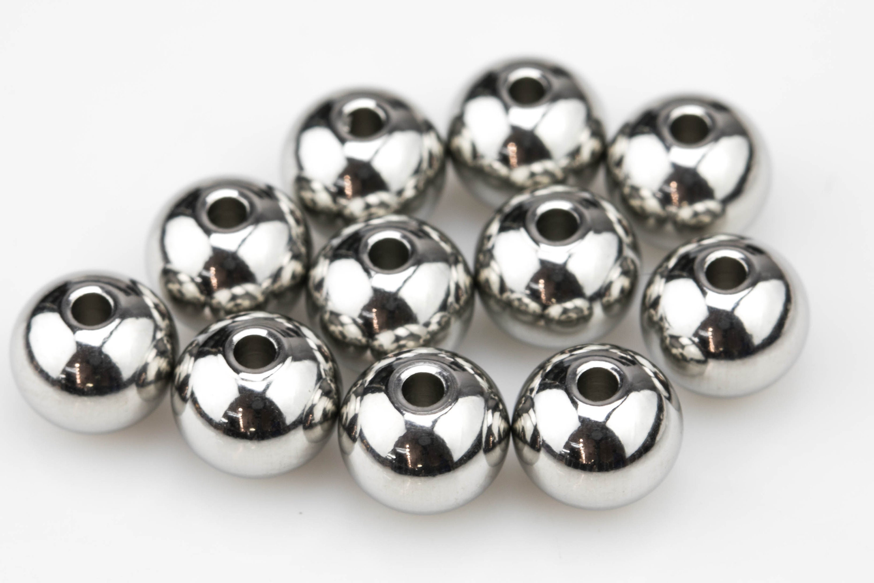Stainless Steel Polished Beads Round Seamless Solid Beads - Etsy