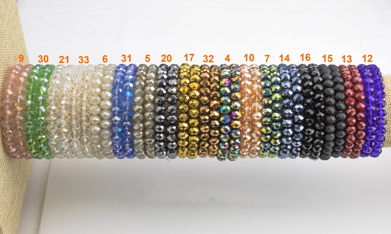8mm Stackable Crystal Elastic Bracelets - Handmade With High Quality ...