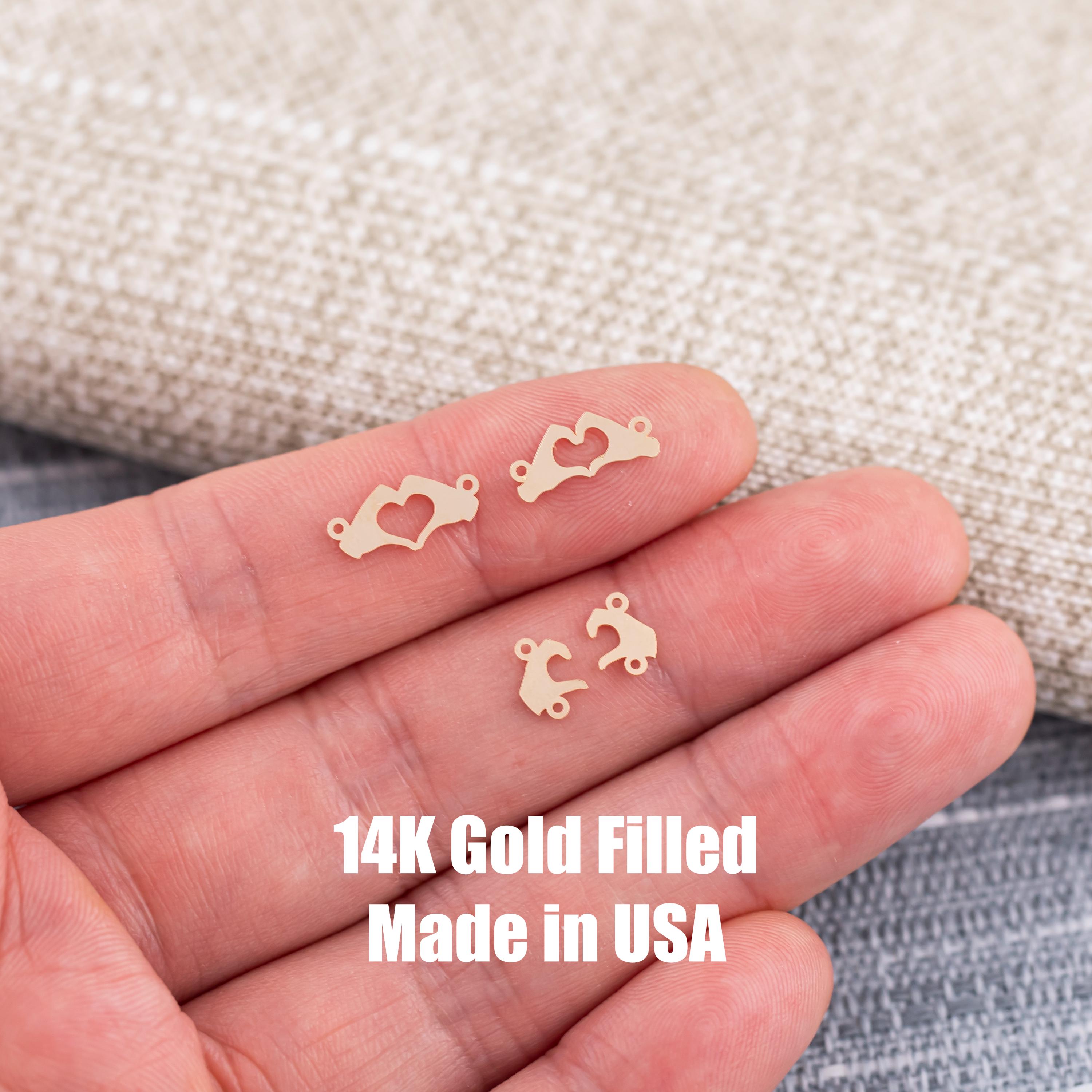 Heart Hands Love Connectors - 14kt Gold Filled or Sterling Silver ...