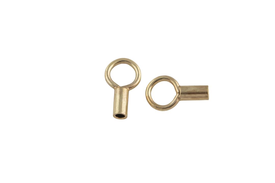 5 Pcs 1mm and 1.4mm ID 14K Gold Filled Crimp End Caps With Ring Endcap ...
