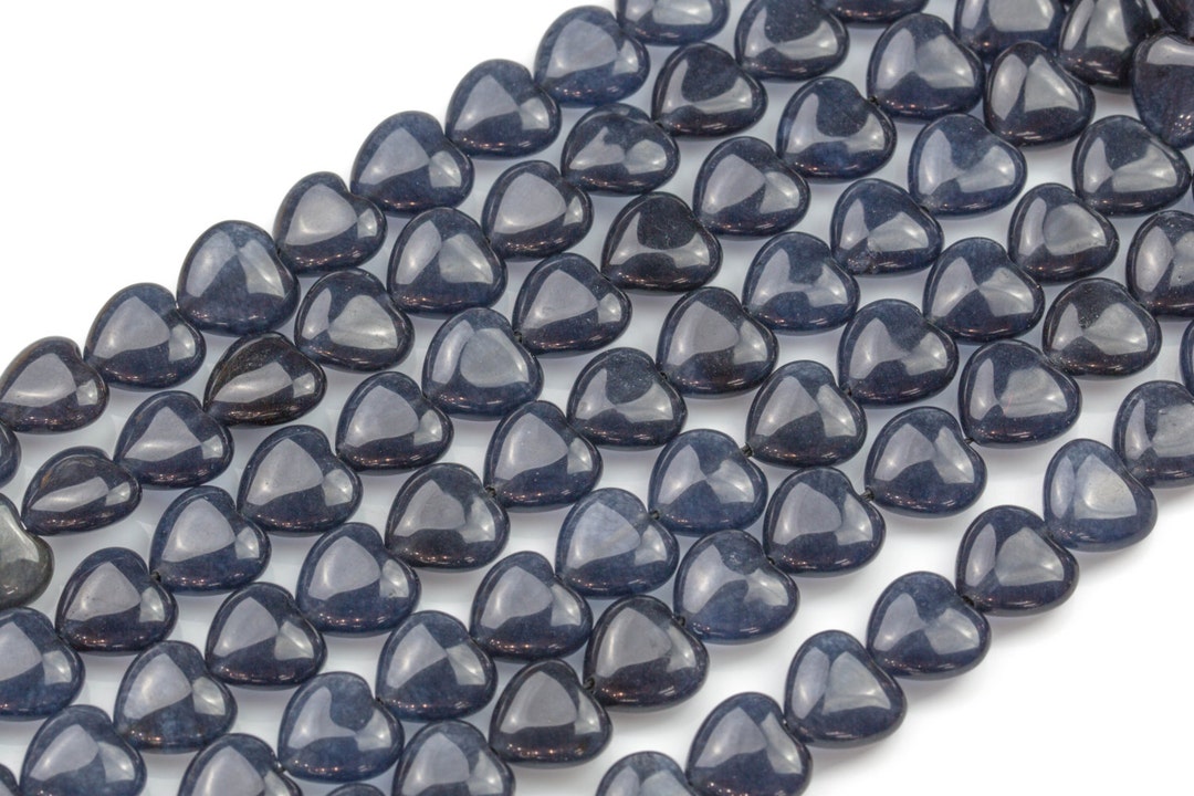 Iolite Jade- Heart Shape-12mm-special Shape- Full Strand - Etsy