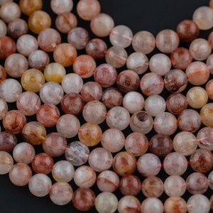 Natural Red Hematoid Lepidocrocite Quartz 6mm 8mm 10mm Round Beads Rare ...