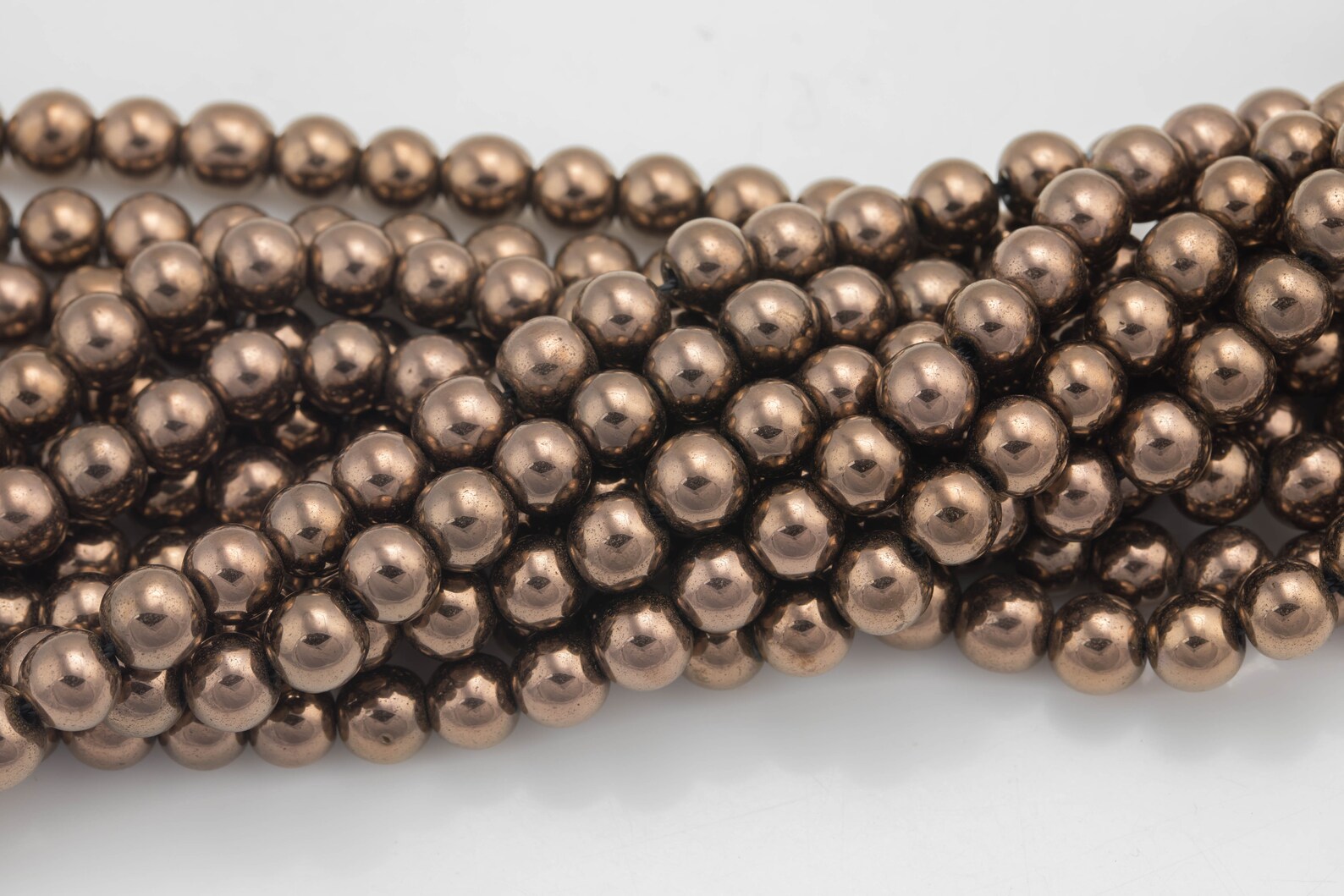 Rust Metallic HEMATITE Beads. Round Smooth. 2mm, 4mm, 6mm, 8mm, or 12mm ...