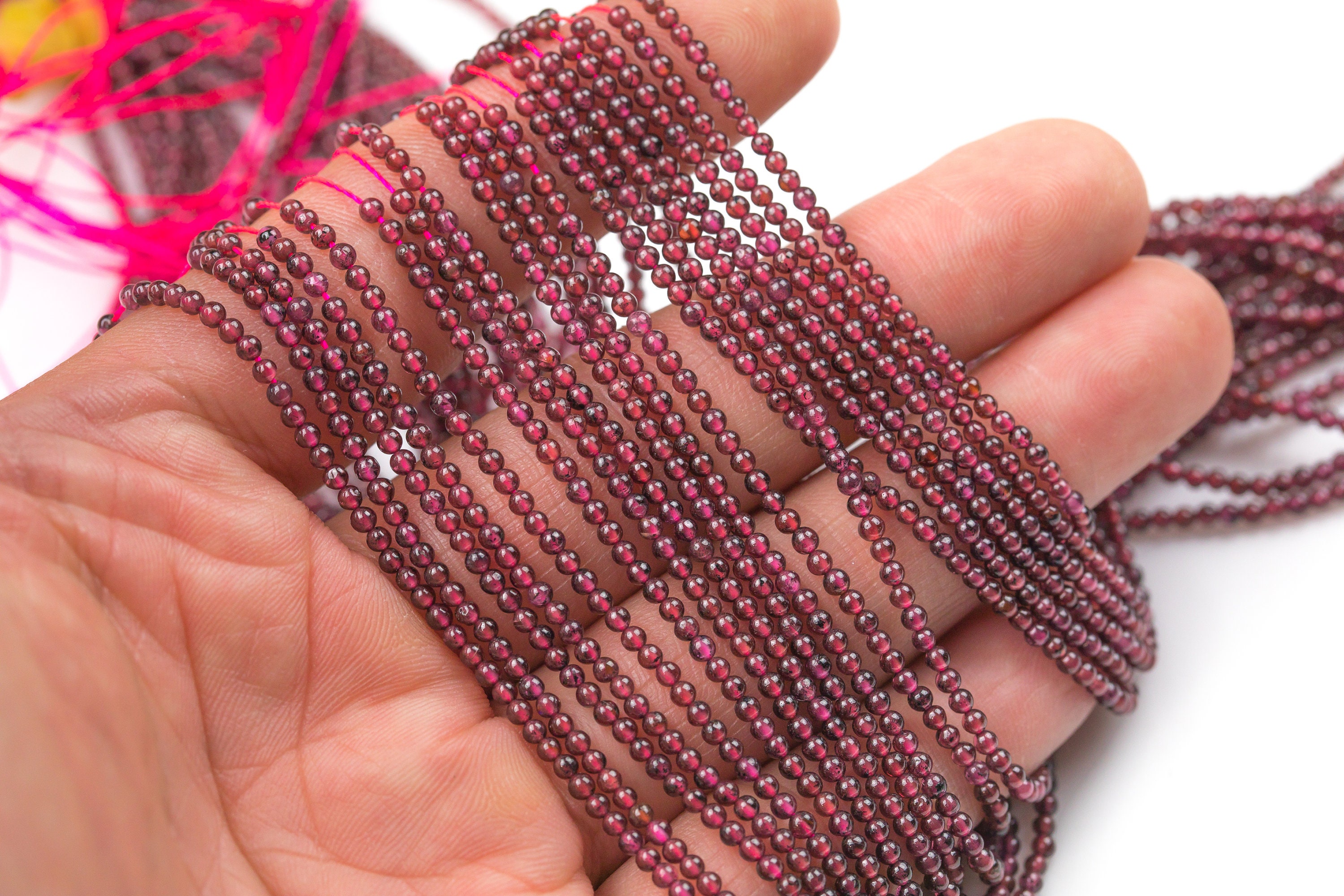 Natural Tiny Beads Red Garnet Beads Grade A High Quality in - Etsy