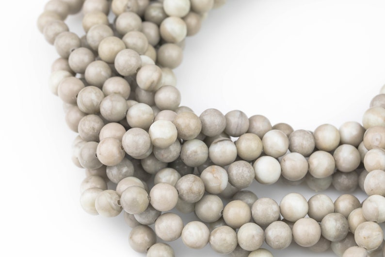 Natural Cream Gray Jasper High Quality in Round 4mm 6mm - Etsy