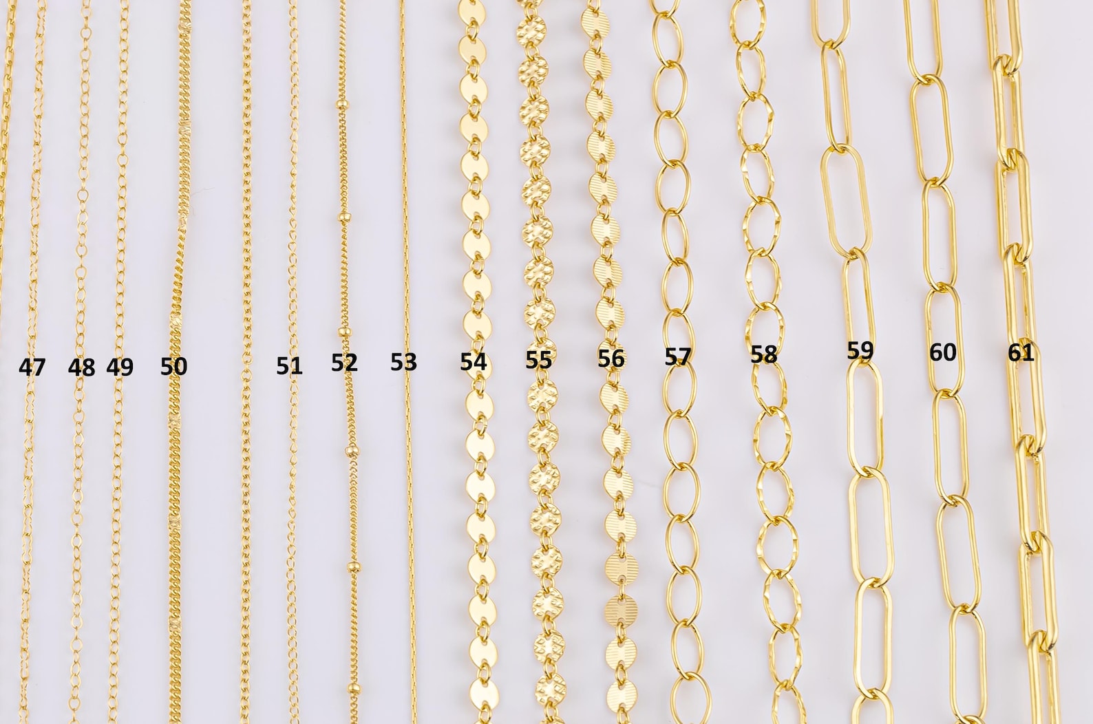 Gold Filled Chain by the Foot USA Made Wholesale Chain 14K Permanent ...