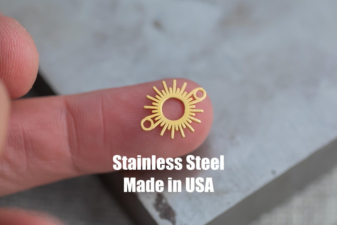 Sun Burst Connector- Permanent Jewelry Connectors- Hand Polished ...