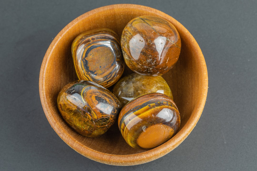 Natural Tiger Eye Tiger's Eye Tigers Eye Tumbled Nuggets- 100 Grams-3.5 ...