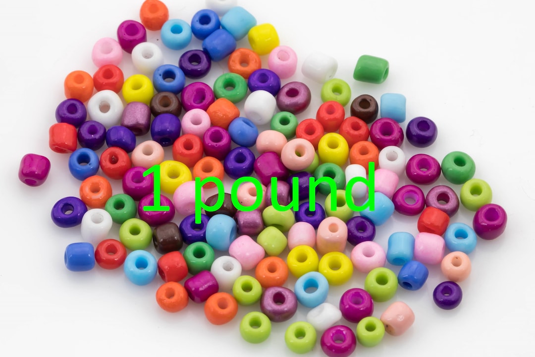 BULK Seed Beads Bag Beautiful High Quality Crystal Beads - 1lb Bag, 2 ...