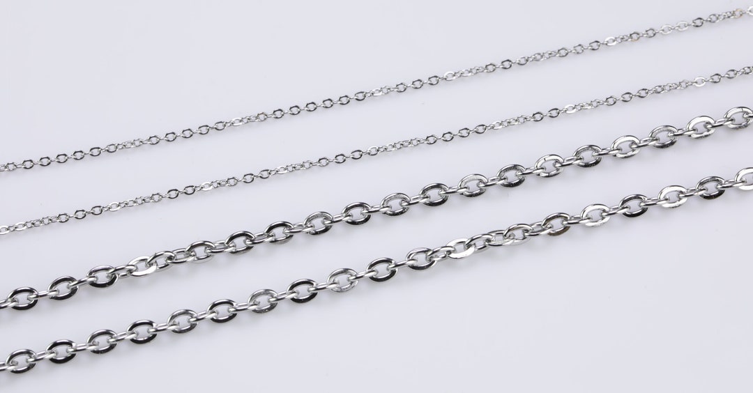 Whole Spool Stainless Steel Oval Flat Link Chain - Yard or Full Spool ...