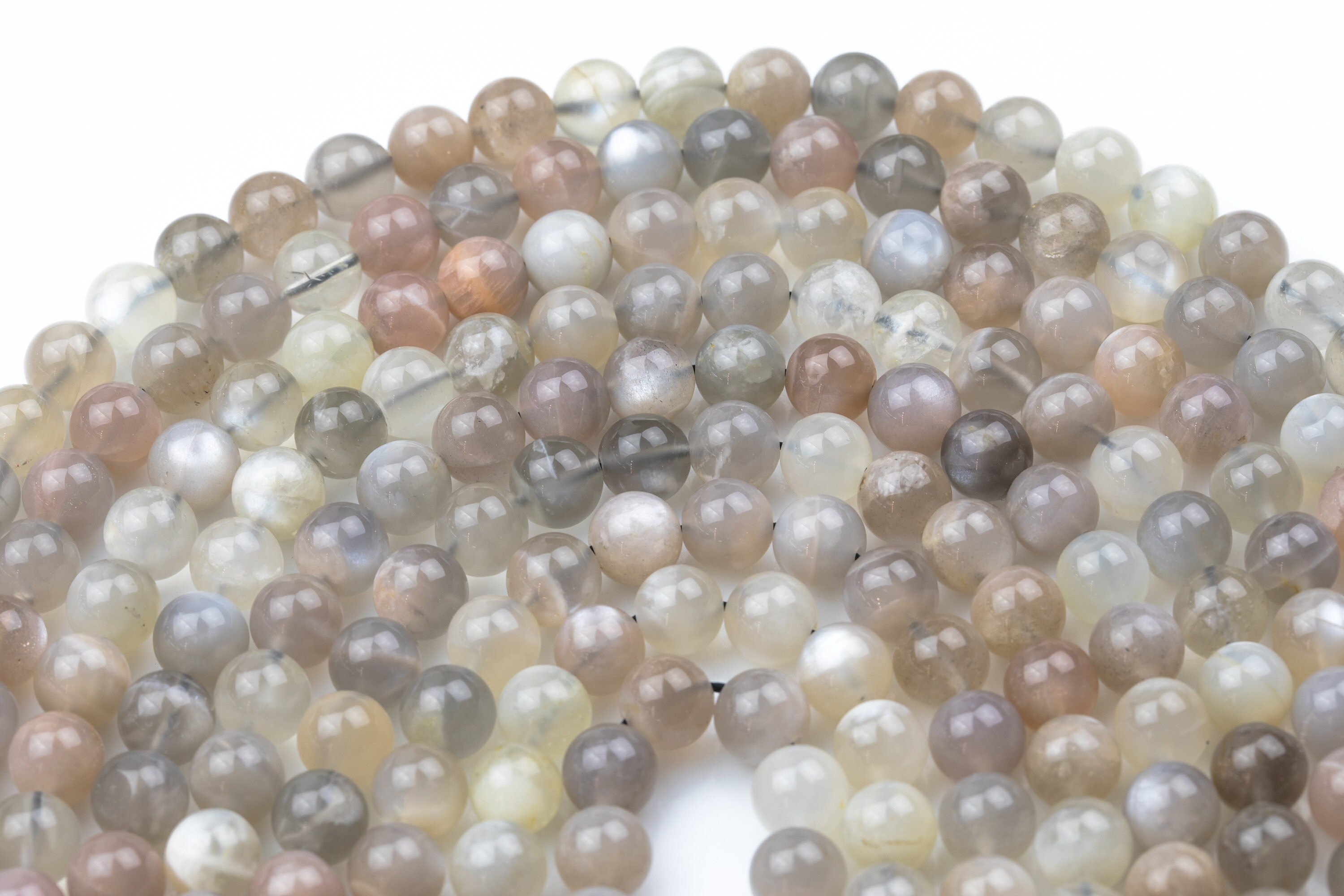Natural Light Multi Rainbow Moonstone Beads Multicolor Pink - Etsy