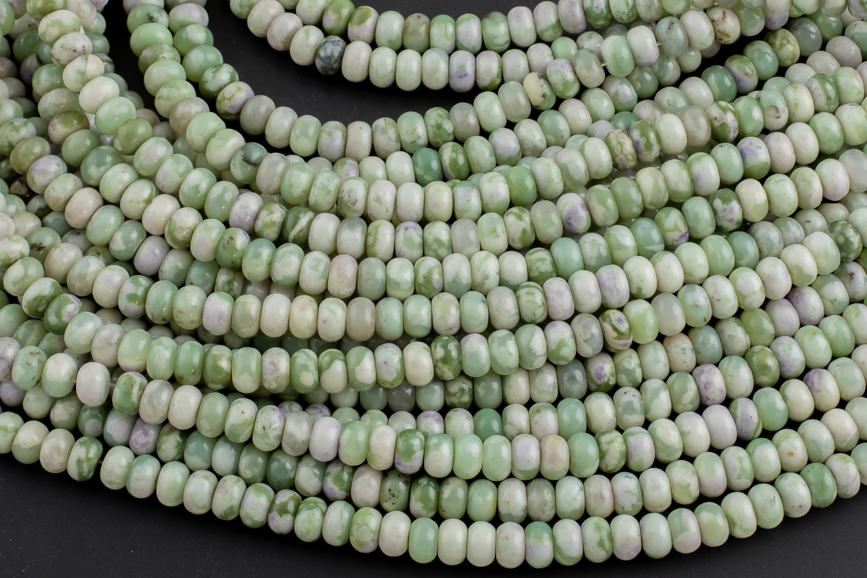 Natural Burmese Jade, High Quality in Roundel, 6mm, 8mm- Full 15.5 Inch ...