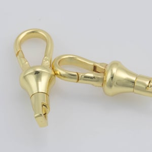 2 Pcs- Dainty Self Closing Swivel Clasps - Triggerless - 18kt Gold ...