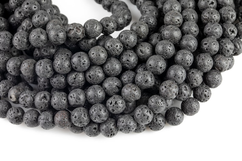 Natural Lava Rocks Diffuser Oil Round Beads Lava Beads for - Etsy