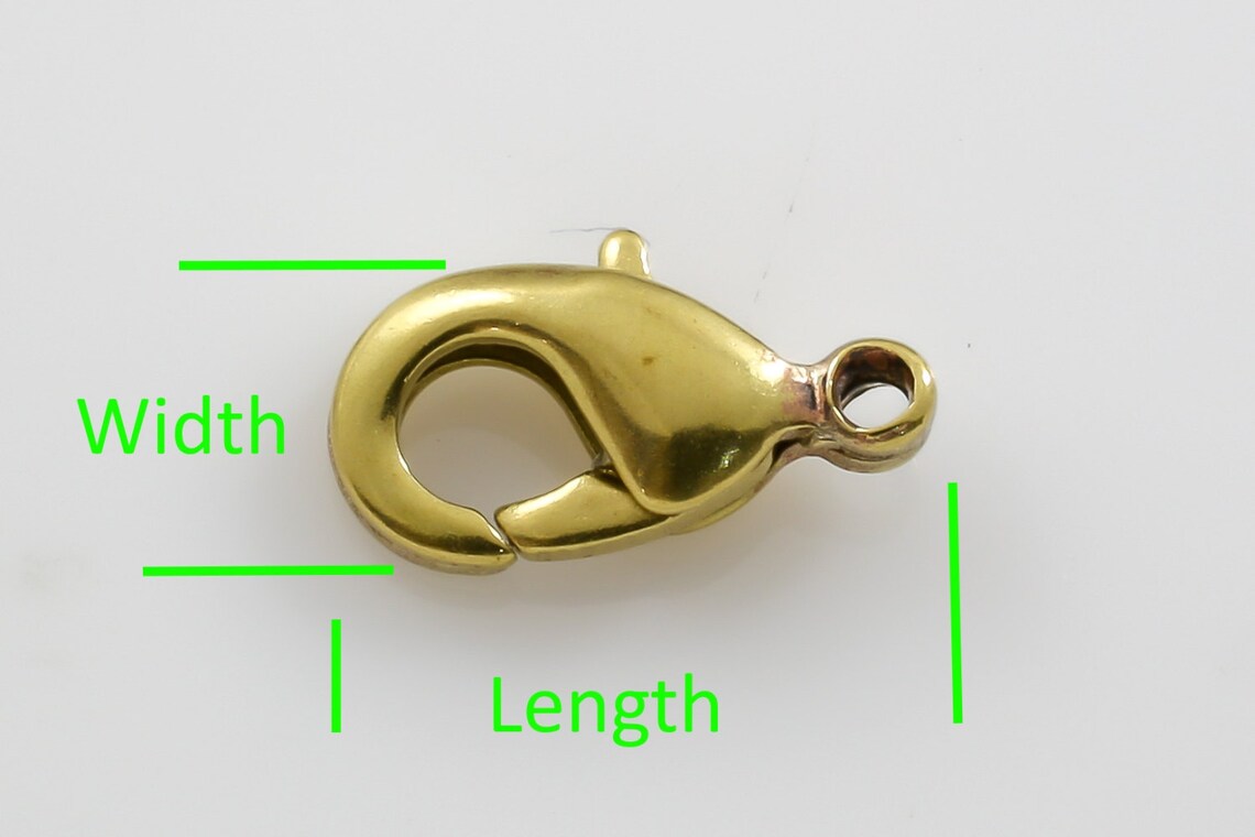 SOLID BRASS Round Lobster Clasps All Sizes - Etsy