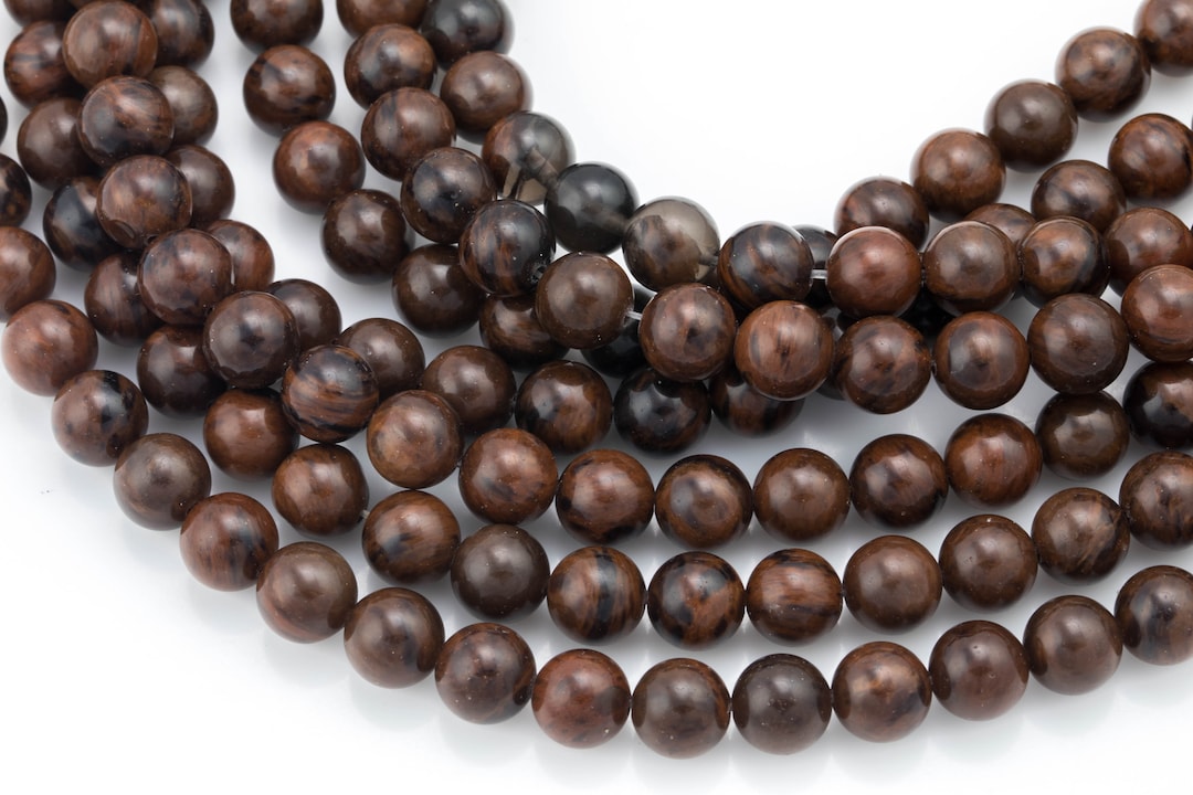 Natural Mahogany Jasper Mahogany Obsidian, High Quality in Round,4mm ...