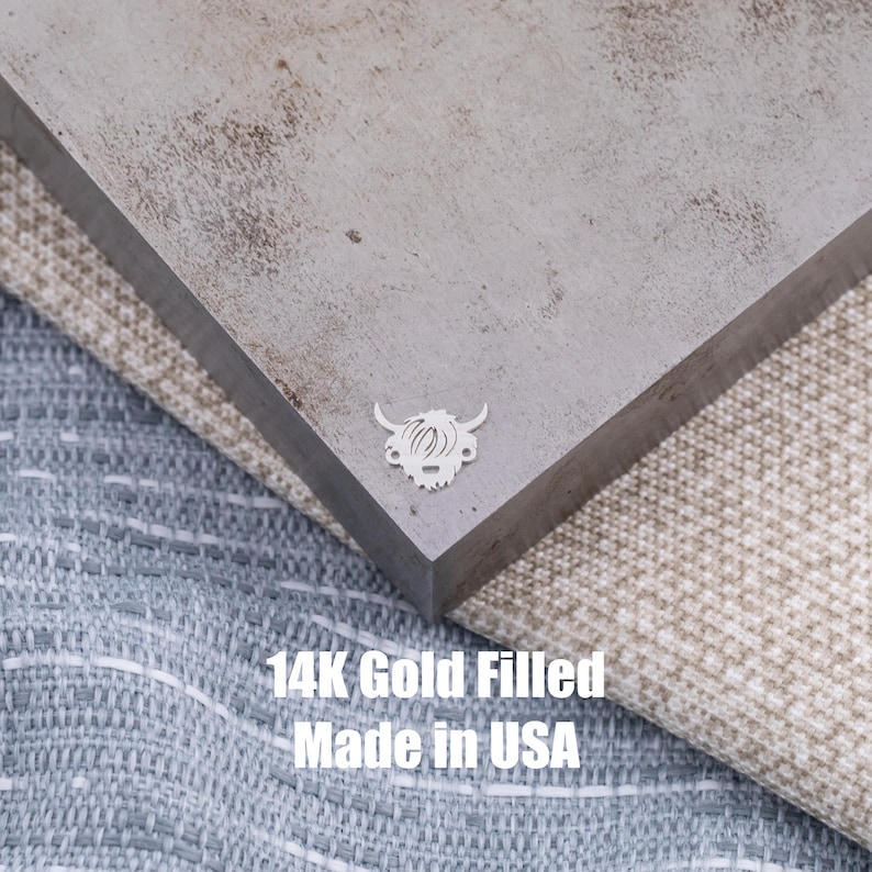 Highland Cow Connector for Permanent Jewelry - 14kt Gold Filled ...