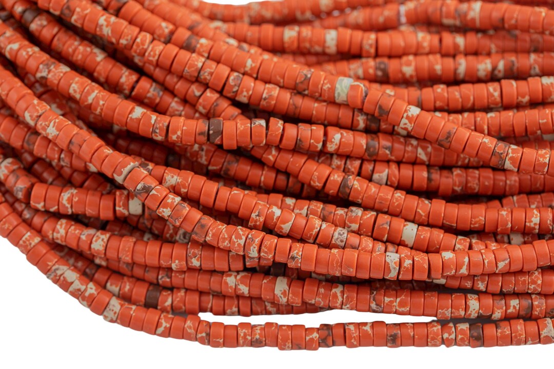 Orange Sediment Jasper Heishi Discs Beads 2x4mm 3x6mm 15.5" Strand - Etsy