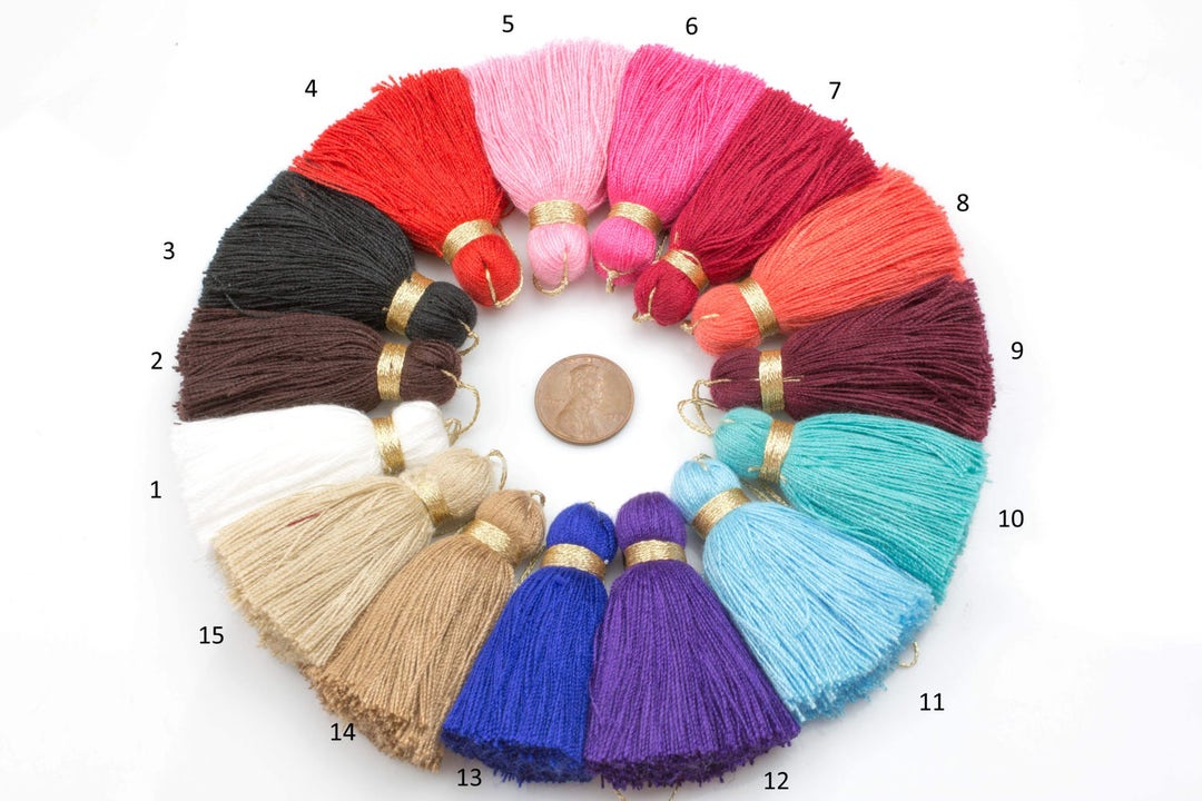 Puffy Cotton Tassel Tassels Tassles High Quality Extra Thick 4 Pcs ...