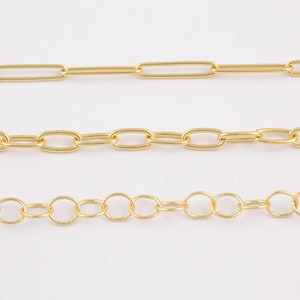 14k Gold Plated Paperclip Chains - Tarnish Resistant Paperclip Chain ...