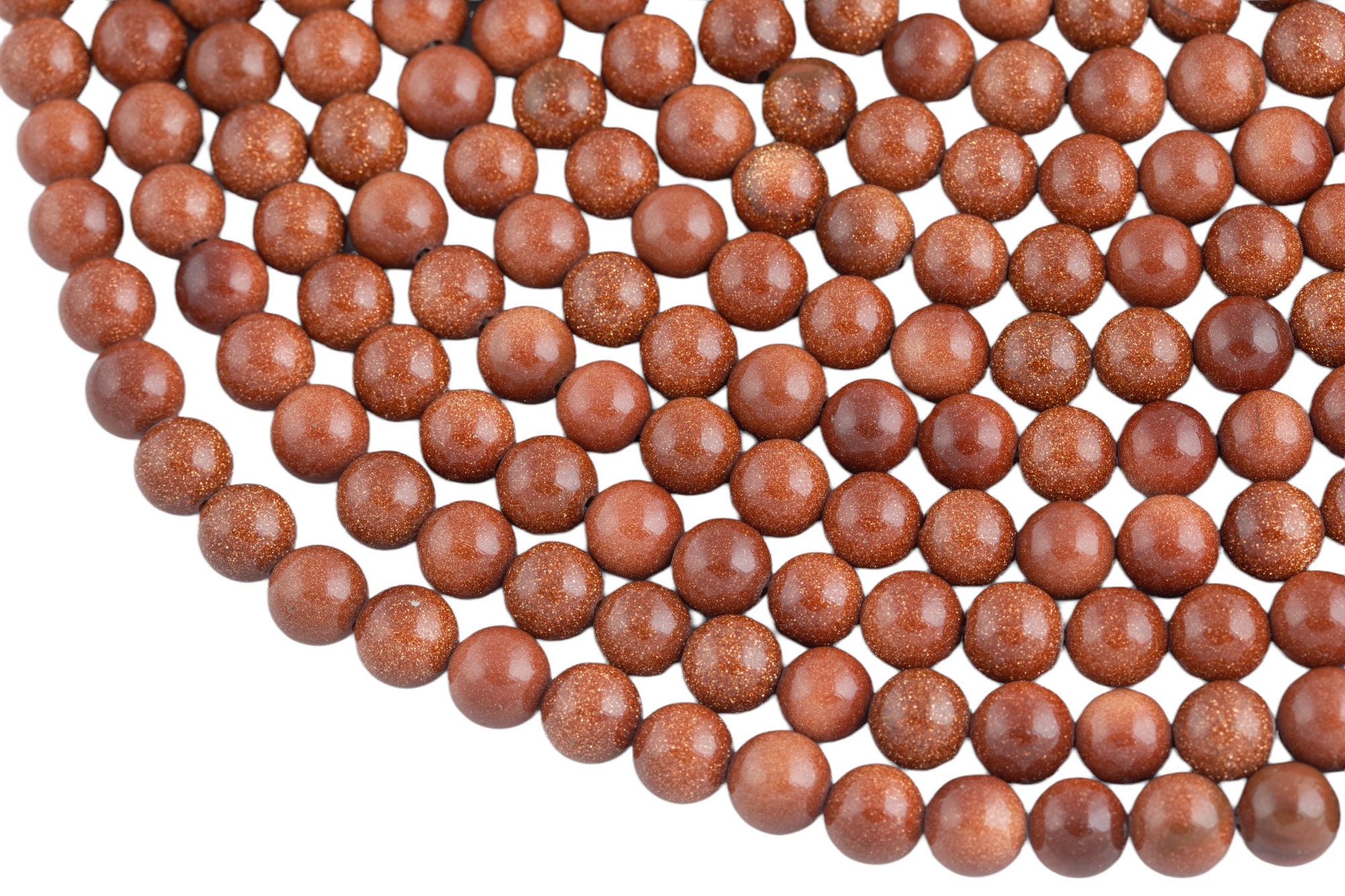 Natural Gold Sandstone Goldstone Grade AAA Round Beads. Full - Etsy