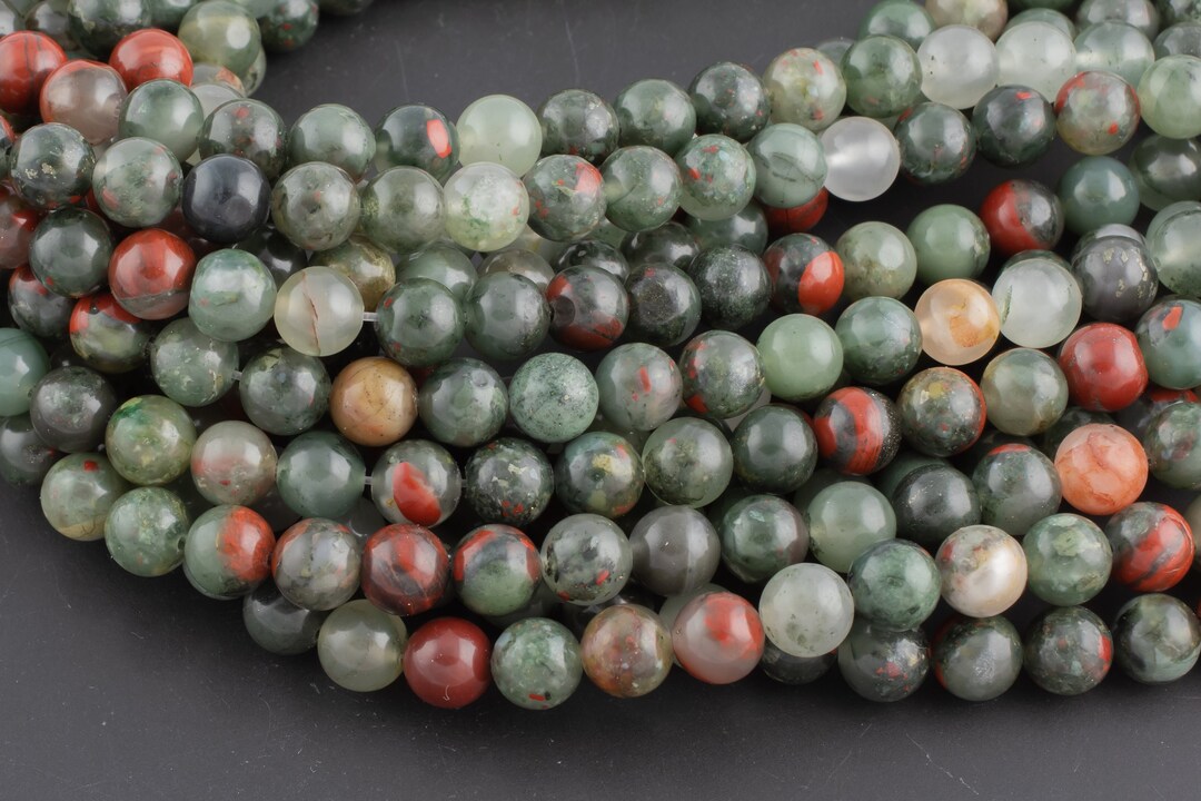 African Bloodstone Beads Blood Stone Beads, High Quality in Round,-full ...