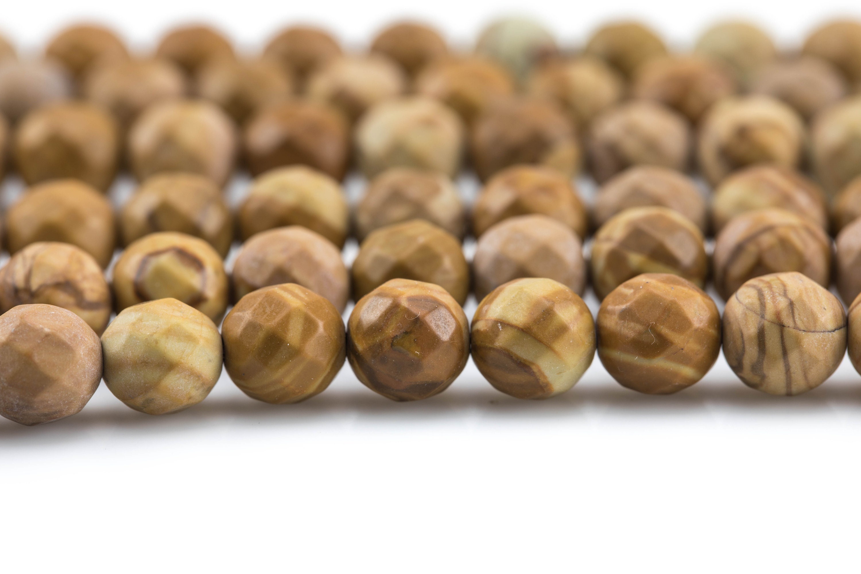 Natural Wood Jasper Faceted Round Tiger Skin Jasper 4mm | Etsy