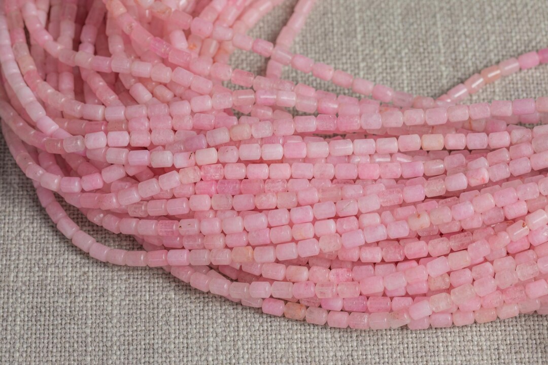 Pink Jade-pastel Color- Barrel Smooth- 4x6mm- 15 Inches - Etsy