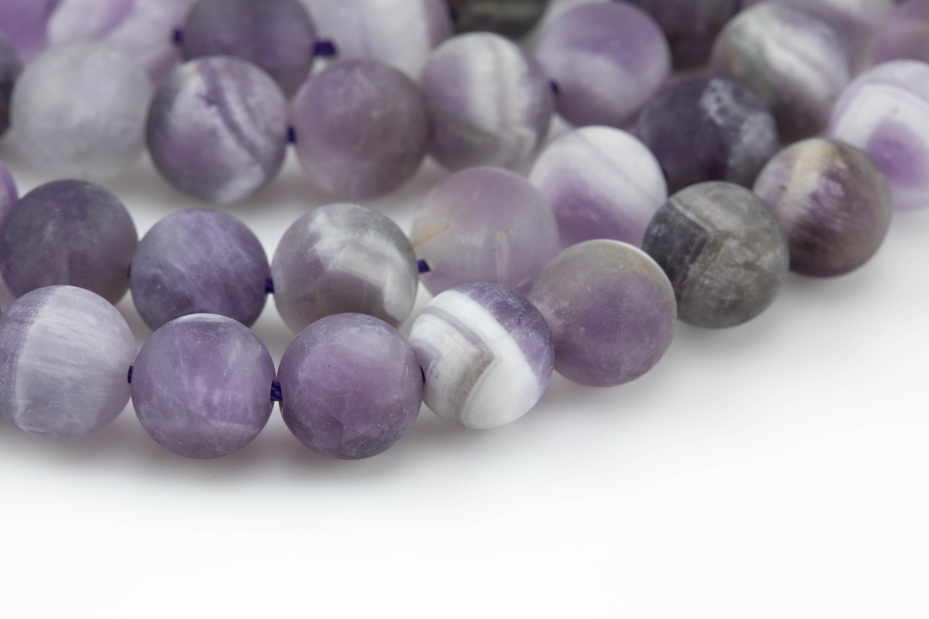 Natural Matte Cape Banded Amethyst Beads High Quality in Matt - Etsy