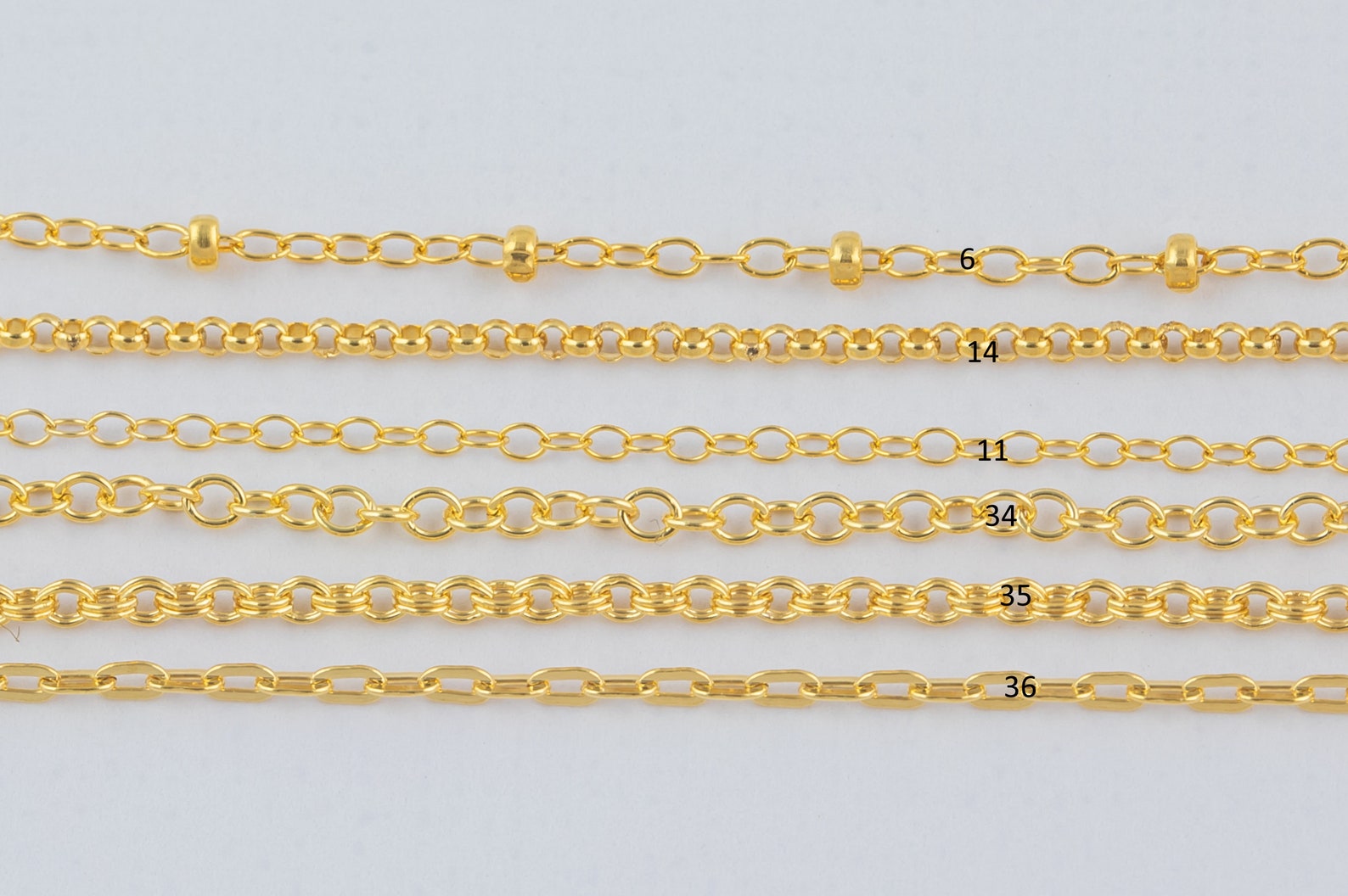 Gold Filled Chain by the Foot USA Made Beaded Chain - Etsy