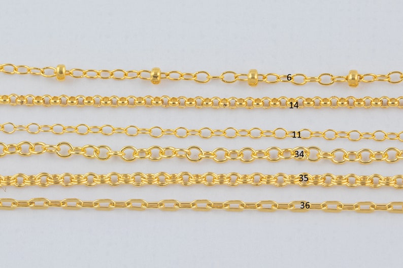Gold Filled Chain by the Foot USA Made Beaded Chain - Etsy