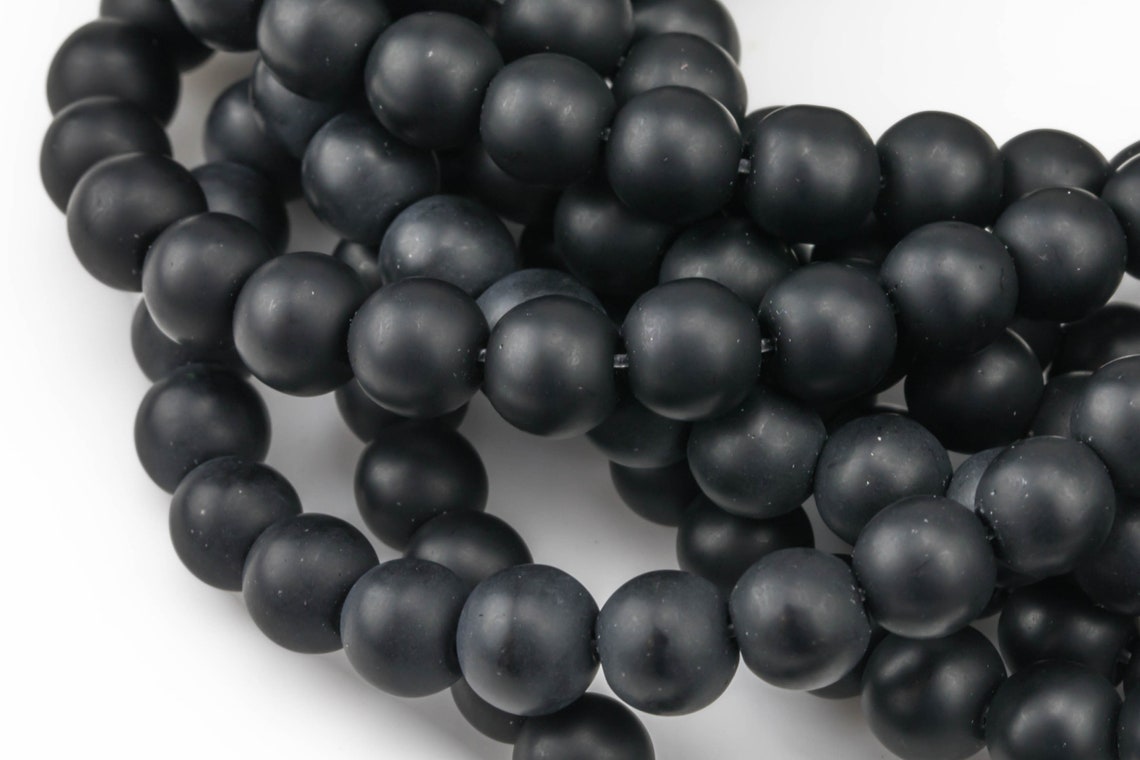 Natural Matte Black Onyx Beads Black Onyx Matte Beads 4mm 6mm - Etsy