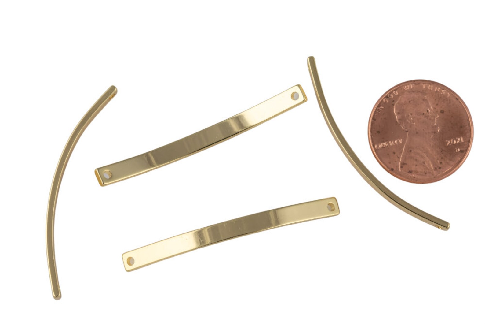 Curved Bar Connectors- Gold and Gunmetal - Etsy
