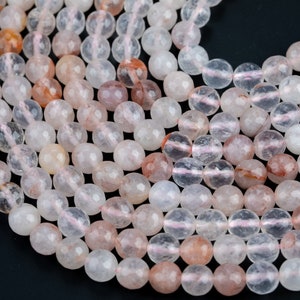 Natural Red Quartz, High Quality in Faceted Round-4mm, 6mm, 8mm, 10mm ...