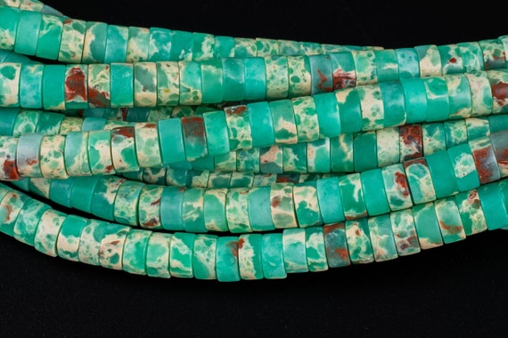 Lime Green Sediment Jasper Heishi Discs Beads 2x4mm 3x6mm - Etsy