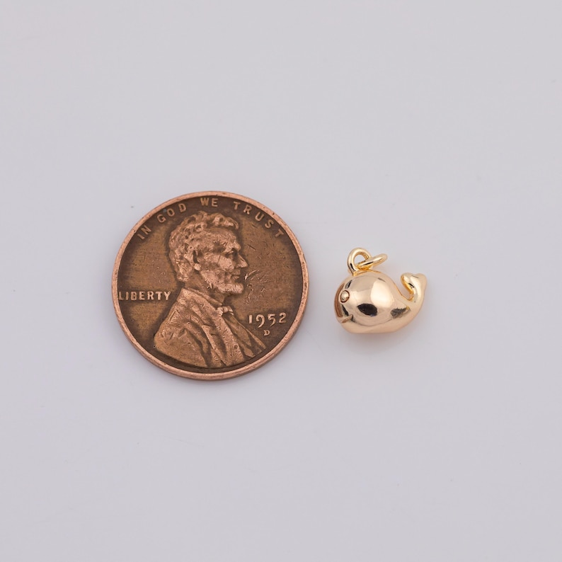 18K Gold PVD Whale Charm - Tarnish Resistant - Etsy UK