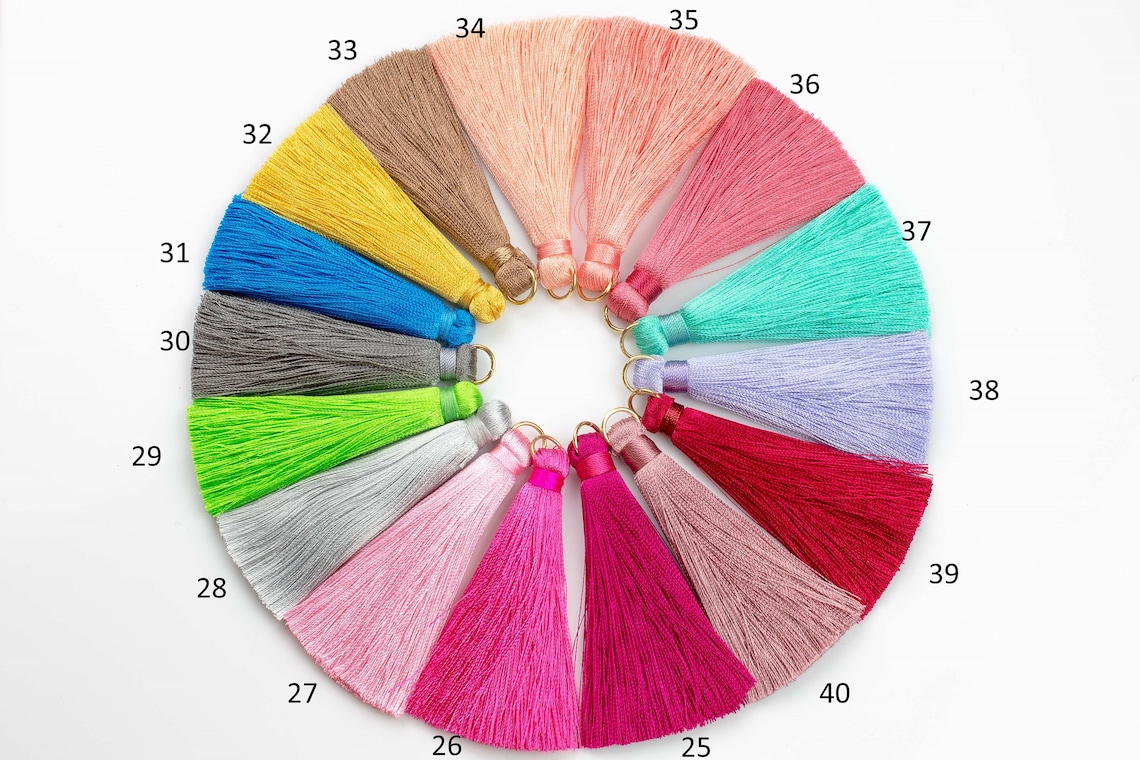 New Colors SILK TASSEL TASSLE Silk Tassels Tassles High - Etsy