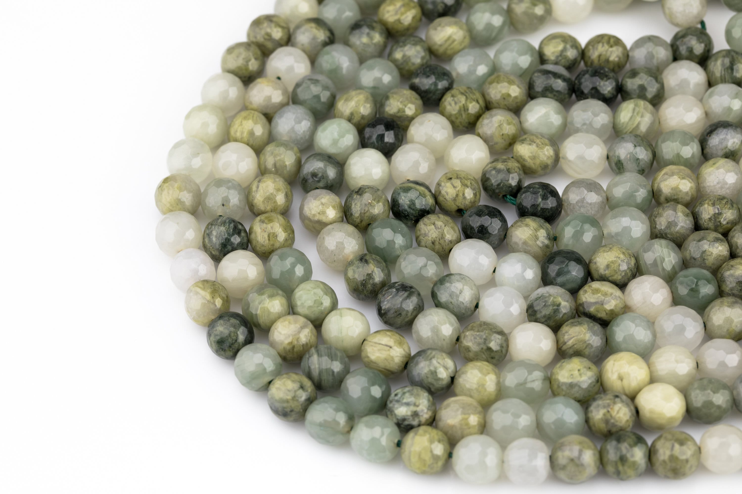 Natural Green Rutilated Quartz Beads Grade AAA Faceted Round - Etsy